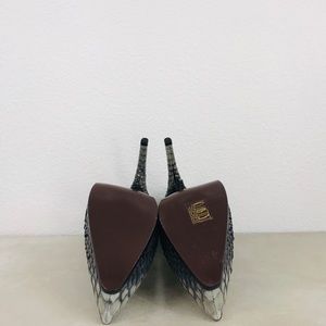 Lanvin | Shoes | Lanvin Black Gray Python Platform Pump | Poshmark